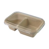 China Biodegradable Paper Pulp Lunch Container, Sugarcane Bagasse Food Container, Disposable Tableware for sale