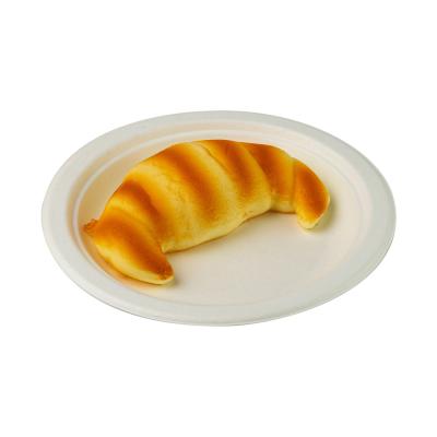 China Disposable 6inch Biodegradable Wedding Plates Bagasse Sugarcane Round for sale