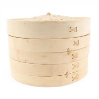 China Custom Dim Sum Bamboo Steamers , Two Tier Bamboo Steamer Kitchen for sale