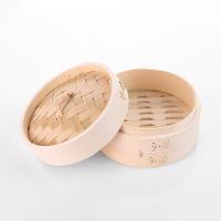 China Chinese whole sale factory direct selling 18cm- 30cm deeper 2-layer kitchen round bamboo steamer with lid for sale