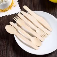 China Biodegradable Bamboo Utensil Disposable Bamboo Cutlery Set for Party Camping Grade A 170mm for sale