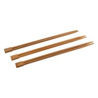 China Best price 21cm Twin Printed Barbecue Disposable Bamboo Wooden Chopsticks With Free Design Custom Paper Sleeve for sale