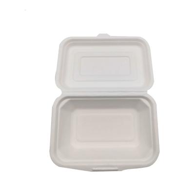 China Single Compartment Biodegradable Clamshell Box Disposable 8in 9 Inch for sale