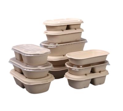 China Wheat Straws Take Out Lunch Box Biodegradable 500ML for sale