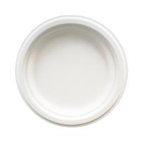China 6 Inch Compostable Dessert Plates Disposable Bagasse Round Paper Plate for sale