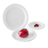 China 6 Inch Compostable Dessert Plates Disposable Bagasse Round Paper Plate for sale