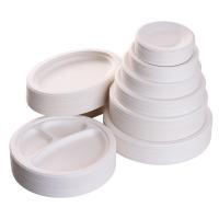China Natural Bagasse Disposable Plates Sugarcane Fibre Round Plate 6 7 8 9 10 Inch for sale