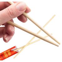 China 21cm Round Bamboo Chopsticks Disposable With OPP Sleeves for sale