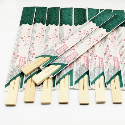 China 2024 Natural Color Long Bamboo Round Chopsticks for Restaurant Fast Food Paper Wrapped for sale