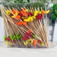 China Disposable Bamboo Burger Sticks Length 9cm / 12cm for sale