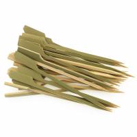 China Disposable Flat 100% Natural Bamboo BBQ Skewers for sale