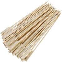 China Disposable Flat 100% Natural Bamboo BBQ Skewers for sale