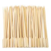China Disposable Flat 100% Natural Bamboo BBQ Skewers for sale
