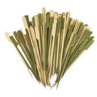 China Food Grade Disposable Flat Bamboo Paddle Skewer With Custom Logo for sale