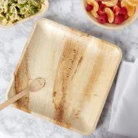 China Disposable Biodegradable 6 8 10 Palm Leaf Square Plates for sale