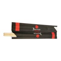China 23cm Personalized Round Bamboo Chopsticks Paper Wrap Disposable for sale