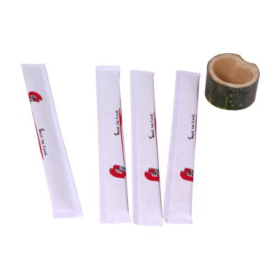 China 21cm Restaurant Disposable Bamboo Chopsticks Custom Printed Fast Food for sale