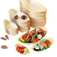 China Eco Friendly Wooden Takoyaki Container , Disposable Sushi Boat for sale