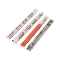 China Different Color Package Paper Wrapped Restaurant Bamboo Chopsticks for sale