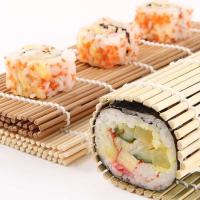 China Reusable Sushi Maker Biodegradable and Easy to Bamboo Rolling Mat with 5.5mm Diameter for sale