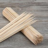 China 15-50cm Disposable BBQ Skewers A AB Grade Round Bamboo Sticks for sale