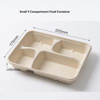 China Cornstarch Lunch Compartment Food Container Biodegradable Disposable for sale
