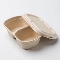 China Disposable Sugarcane Takeaway to Go Lunch Box Food Containers for Restaurants Hotel for sale