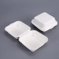 China Restaurant Fast Food Takeaway Bento Lunch Square Biodegradable Disposable for sale