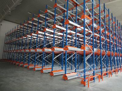 China Channel Type Radio Shuttle Racking , High Density Warehouse Pallet Racking for sale