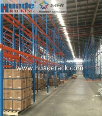 China Industrial Selective Pallet Racking Systems Double Depth Optional Color for sale