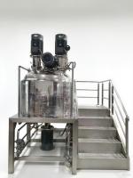 China 500L Fixed Vacuum Emulsifying Mixer Tank For Cosmetics Make Up Product for sale