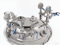 China Stainless Steel Tank Jacketed Heating Vacuum Emulsifier Mixer 300L for sale