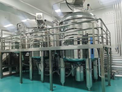 China Fixed Liquid Cosmetics Vacuum Emulsifying Mixer Machine 3000L for sale