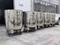 China Shower Gel Half Open Storage Tank Movable 500L With CIP Cleaning Ball for sale