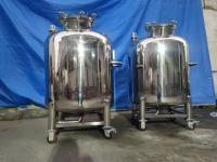 China 500L Movable Stainless Steel Liquid Storage Tank with Open Lid for sale