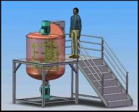 China Electrical Heating Top Homogenizer Mixing Tank 2000L For Cosmetics Industry for sale
