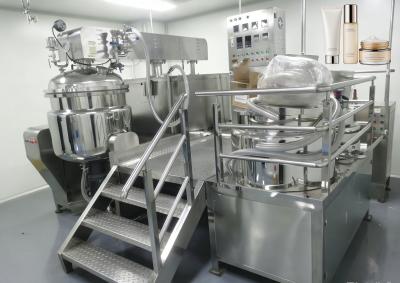 China 200L Cosmetic Emulsifying Tank Vacuum Homogenizer Mixer with Water and Oil Pot for sale