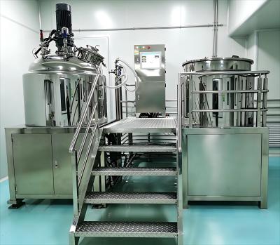 China Multi-functional Fixed Type PLC Controlling Vacuum Emulsifier Mixer Homogenizer for sale