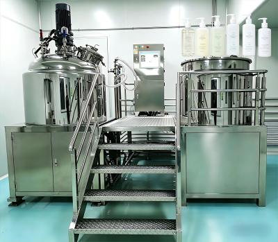 China PLC Controlling Cosmetics Making Vacuum Emulsifier Mixer Homogenizer for sale