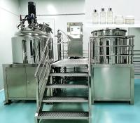 China 500L Fixed PLC Controlling Vacuum Emulsifier Mixer for Cosmetic for sale