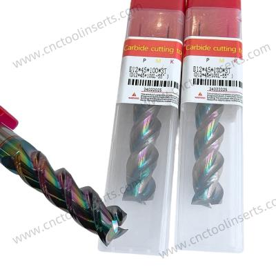 China End Mill，CNC Insert, PVD Coating, Model D12*45*100L-3T(D12*45*100L-55° ),Machining of Planes, Steps, Grooves, and Contoured Surfaces​ for sale