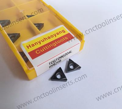 China CNC Boring Inserts Wc-Co PVD Coating TCGT0090204L HYB208 ，Applicable To All Difficult-to-machine Materials Except Superalloys for sale