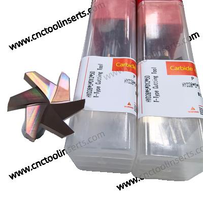 China Coated T-Slot Cutters HYD28*5*D12*50, 6-Flute Straight Shank Specifically Designed For Machining T-slots, Side Grooves, Chamfering, And Special Contours. for sale