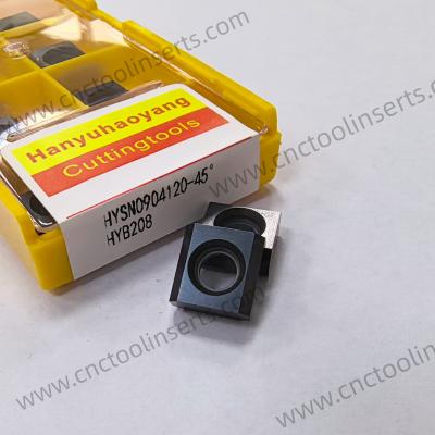 China CNC Heavy-Duty Peeling Inserts, PVD Coating HYB208,  HYSN0904120-45°, suitable for difficult-to-machine materials including stainless steel and nodular cast iron, excluding high-temperature alloys for sale