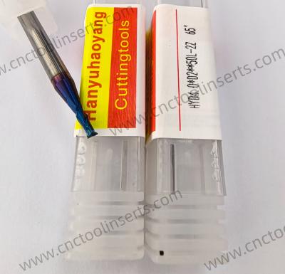China 2-Flute Solid Carbide End Mill, Model HYD4.0*D2**50L-2Z 65°, PVD Coating - Primarily for milling and slotting operations for sale