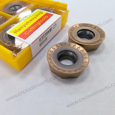 China CNC Milling Insert, Carbide Substrate, PVD Coating HYB108, Model RCKT2006MO-ZJS  - Capable of machining titanium alloys, nickel-based alloys, tool steels, and hardened steels over 55 HRC for sale