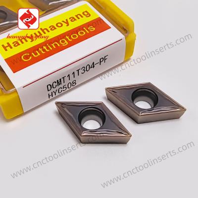 China CNC Turning Inserts DCMT11T304-PF – WC-Co, PVD Coating HYC508 for Drilling & Turning of Difficult Materials for sale
