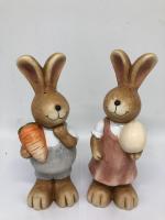 China Polyresin Rabbit Figurine SA-R1205#2 - Handmade Garden Decor with 60-80 Day Lead Time and Custom Colors for sale