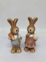 China Polyresin Rabbit Figurine SA-R1205#2 - Handmade Garden Decor with 60-80 Day Lead Time and Custom Colors for sale