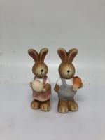 China Polyresin Rabbit Figurine SA-R1205#2 - Handmade Garden Decor with 60-80 Day Lead Time and Custom Colors for sale